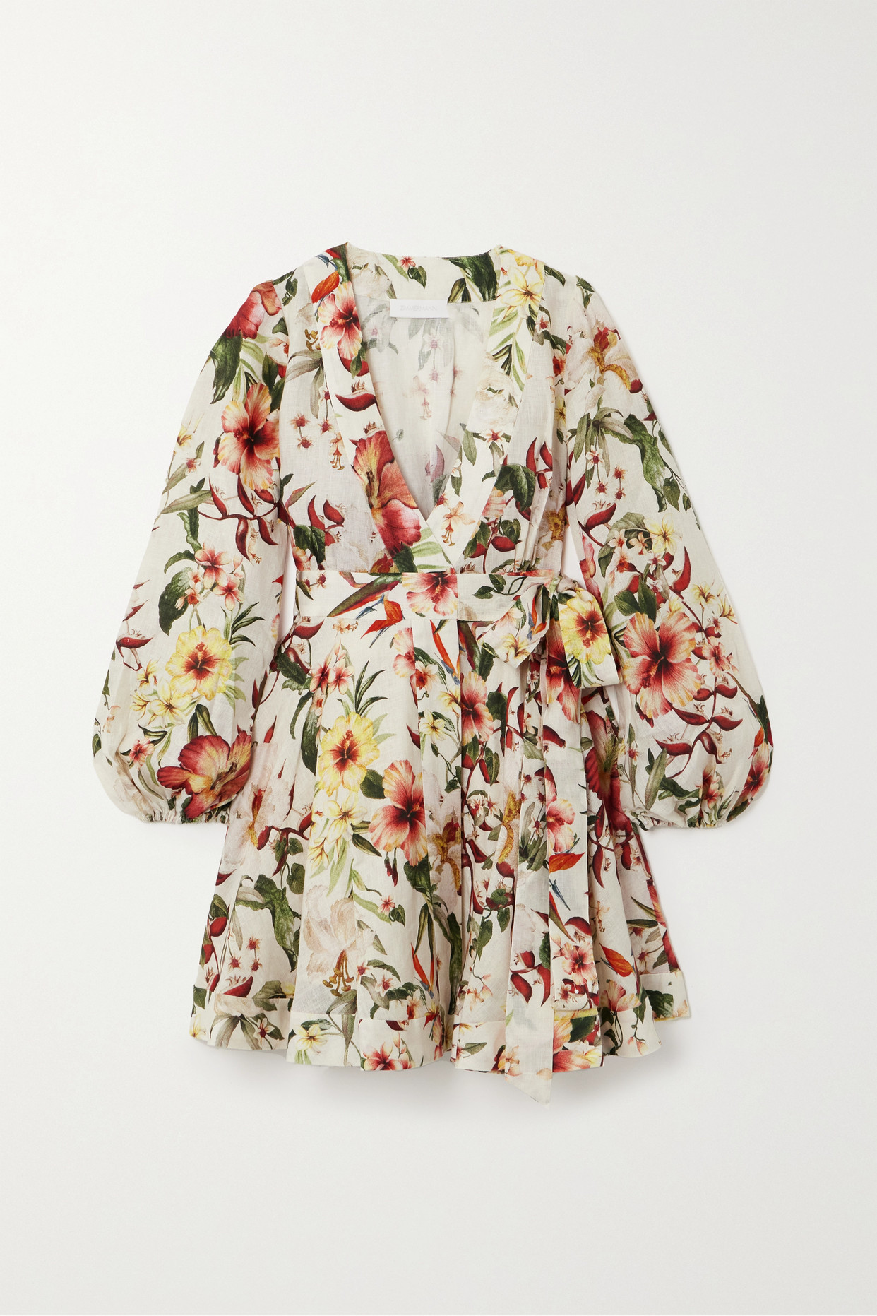 zimmermann lexi belted floral linen maxi dress ZIMMERMANN Lexi Floral Linen Maxi Dress