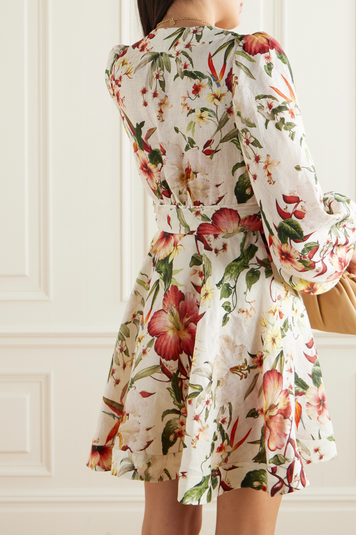 zimmermann lexi belted floral linen maxi dress ZIMMERMANN Lexi Floral Linen Maxi Dress