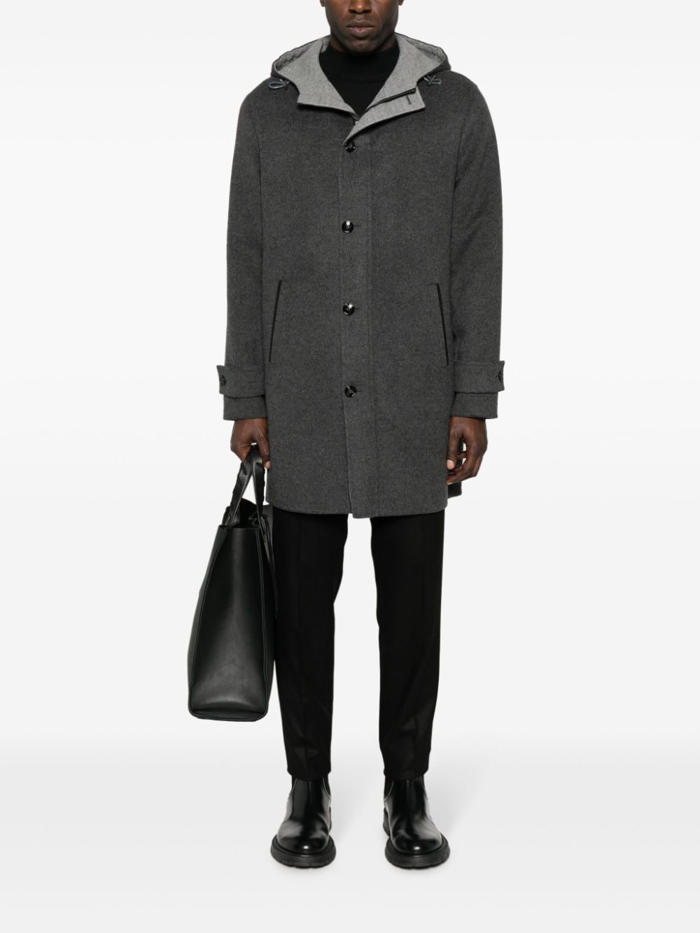 KITON Kiton Button-Up Hooded Jacket