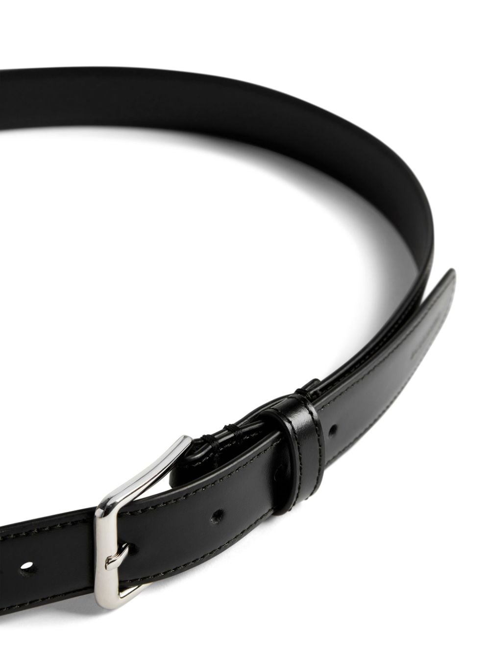 Dsquared2 Debossed Leather Belt In Black | Editorialist display picture 1