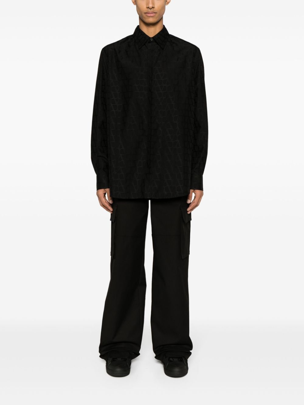 VALENTINO toile iconographe-print poplin shirt