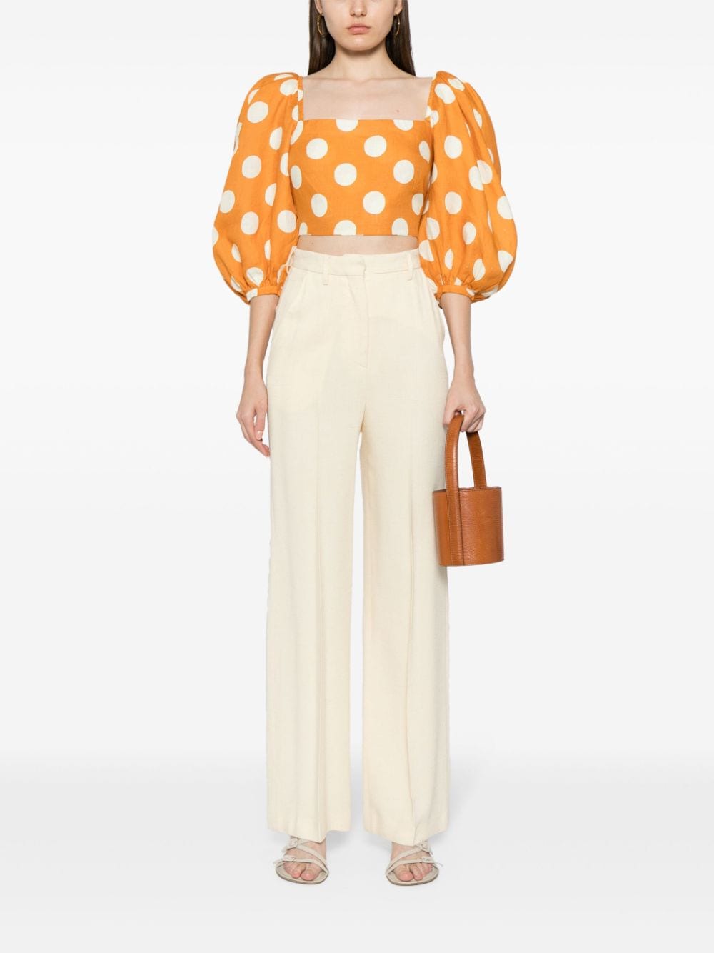 CALA DE LA CRUZ Cala de la Cruz Sami Polka Dot Blouse