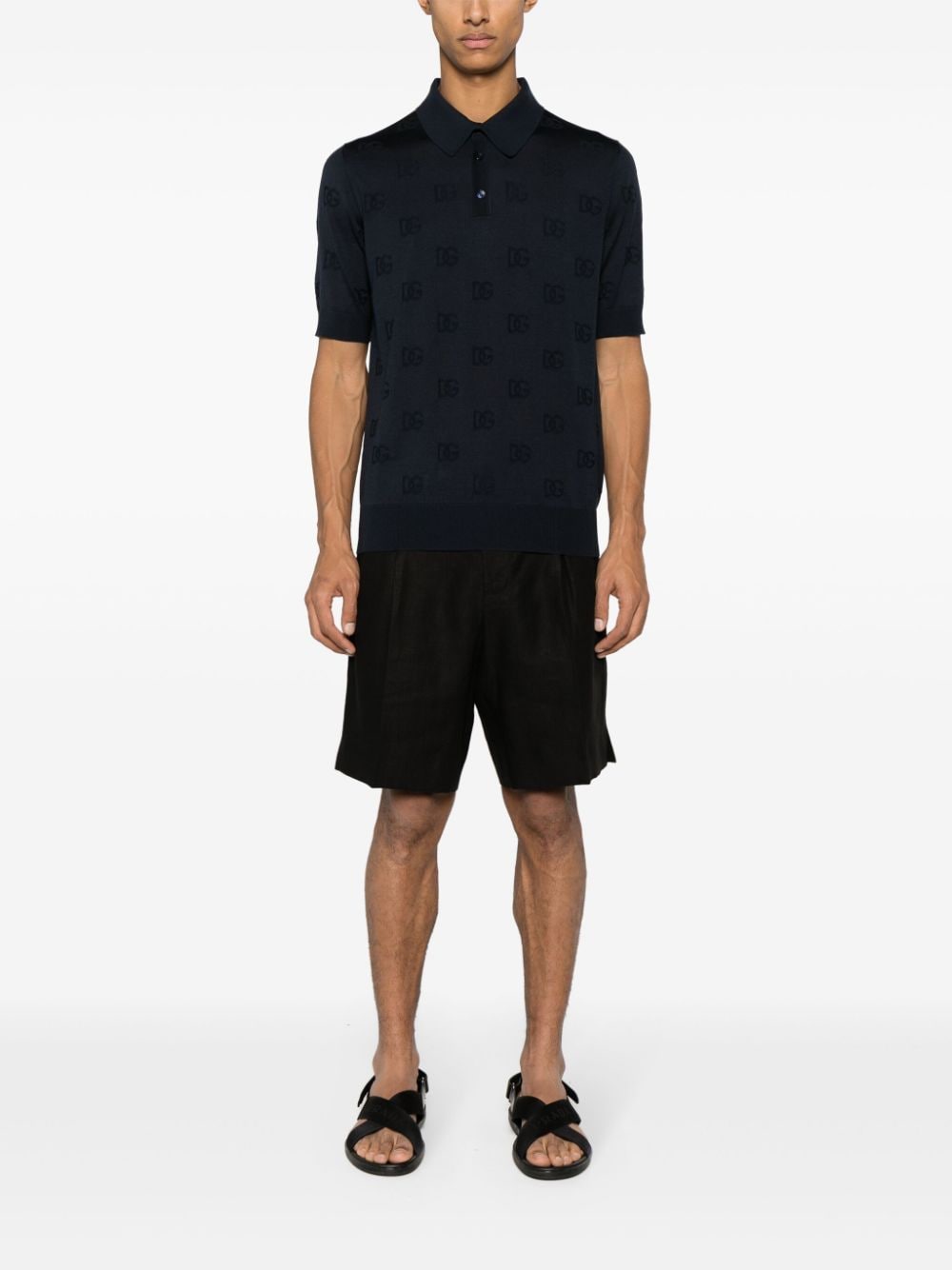 DOLCE & GABBANA Pleated Linen Shorts
