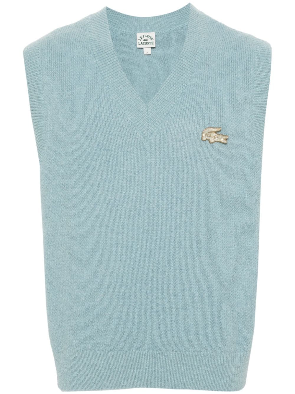 Lacoste X Le Fleur Ribbed-Knit Vest - Blue | Editorialist