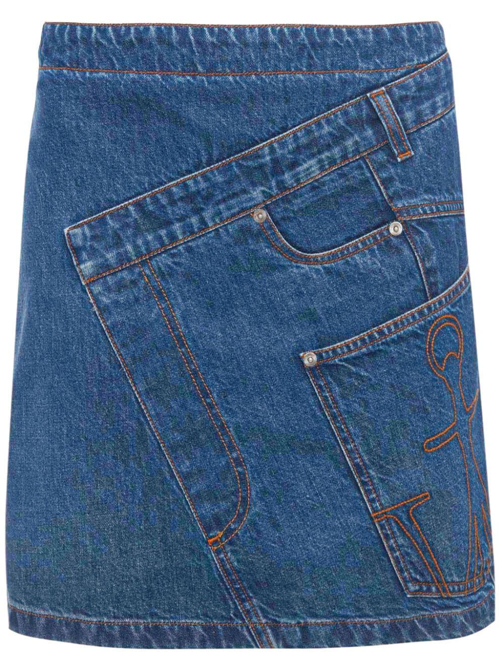 JW ANDERSON JW Anderson Twisted Denim Miniskirt