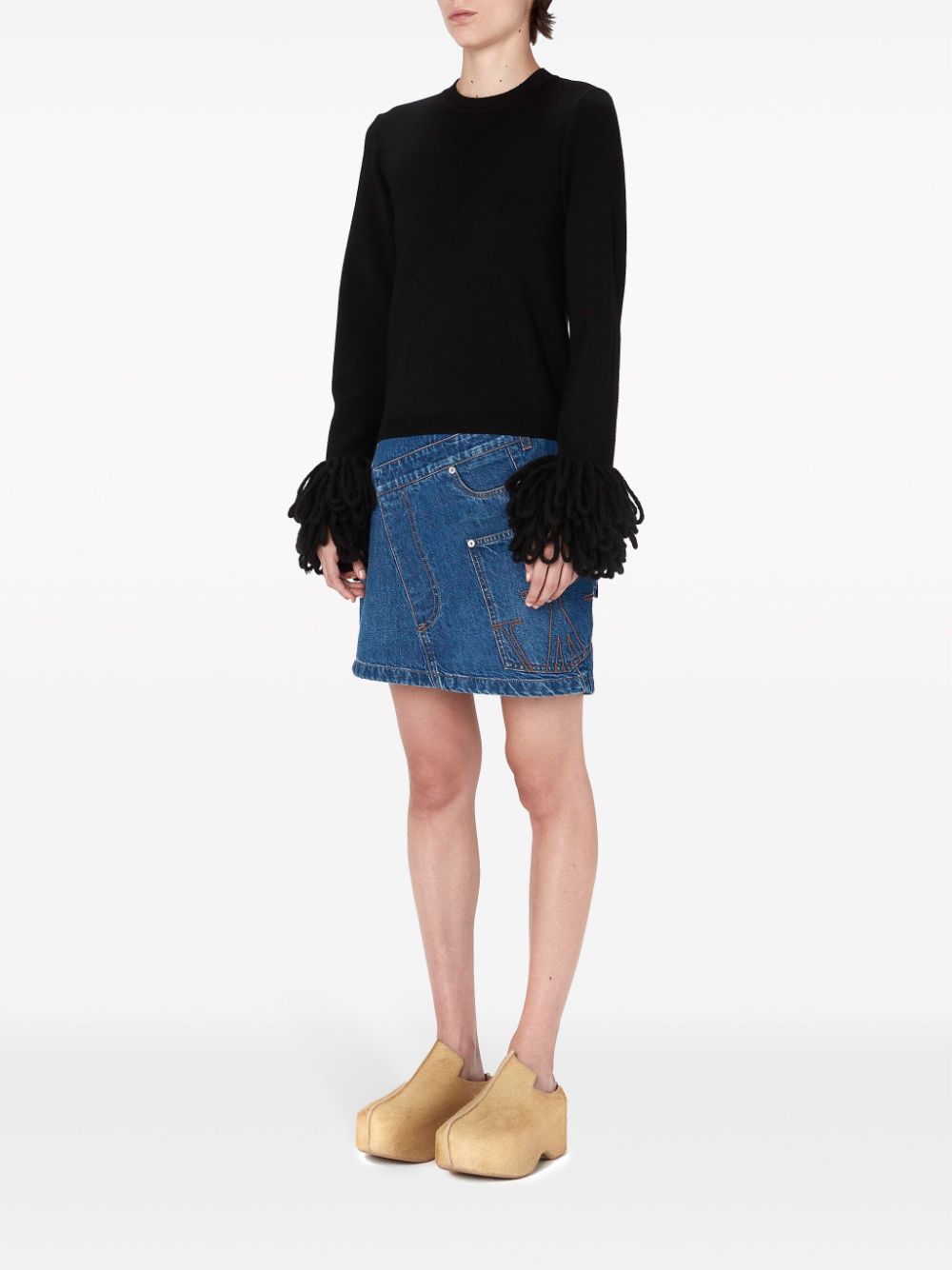 JW ANDERSON JW Anderson Twisted Denim Miniskirt