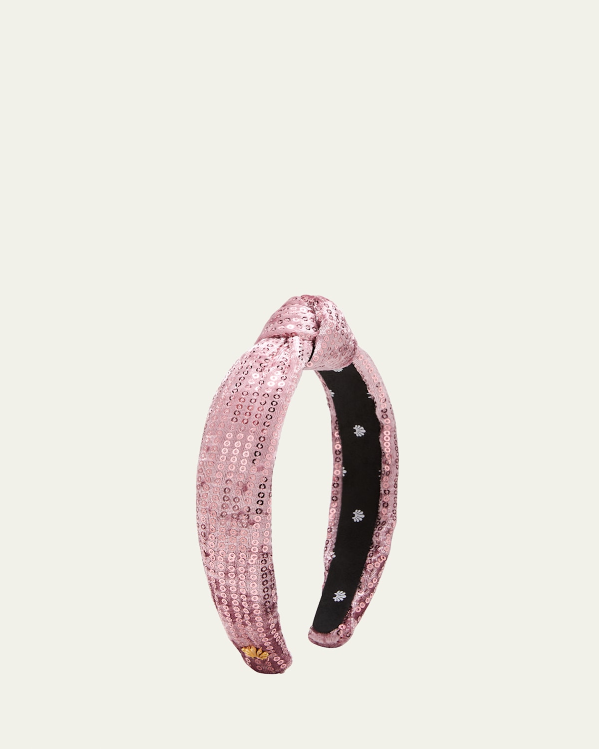 Lele Sadoughi Sequin-Embellished Velvet Slim Headband  display picture 2