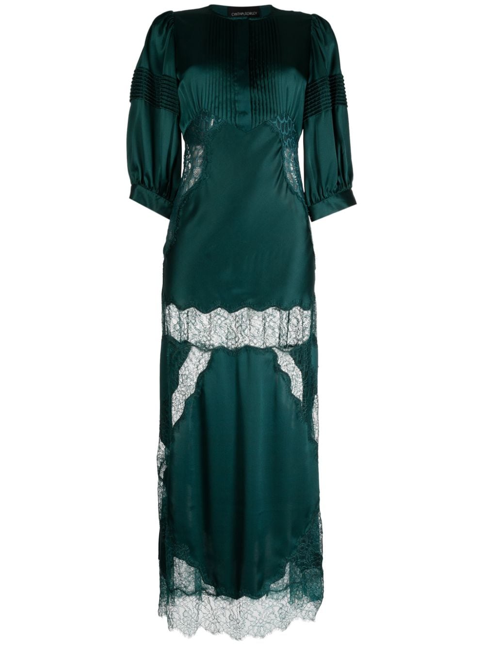 green emerald velvet dress Cynthia Rowley Women's Printed Lurex Midi Dress - Black