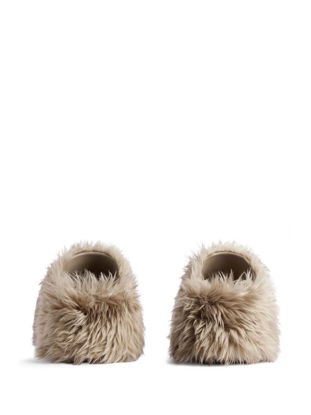 Balenciaga X Crocs Faux-Fur Mules - Brown | Editorialist