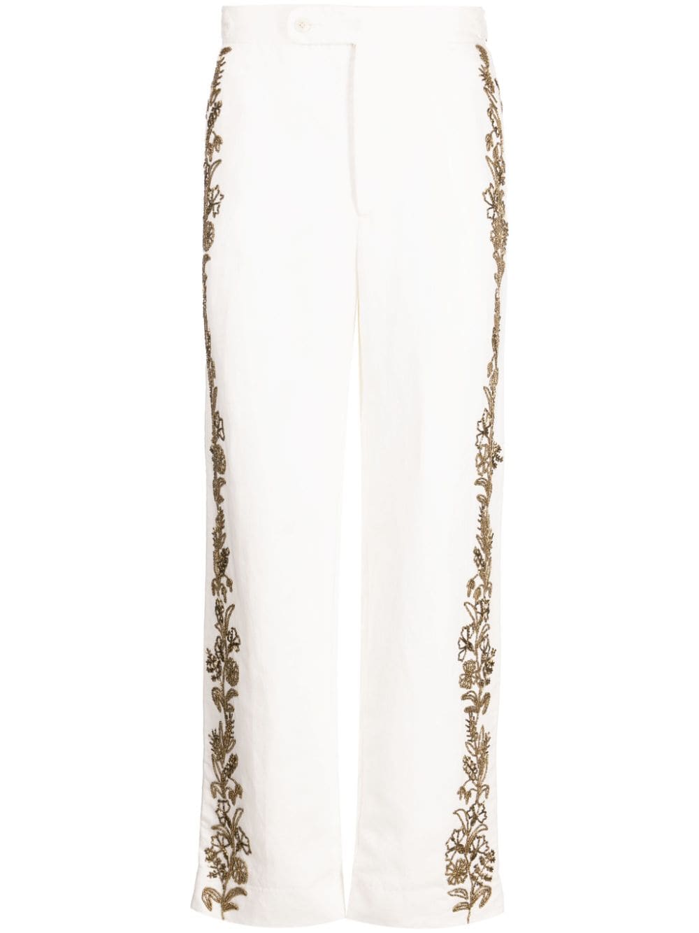 BODE BODE Beaded Straight-Leg Trousers