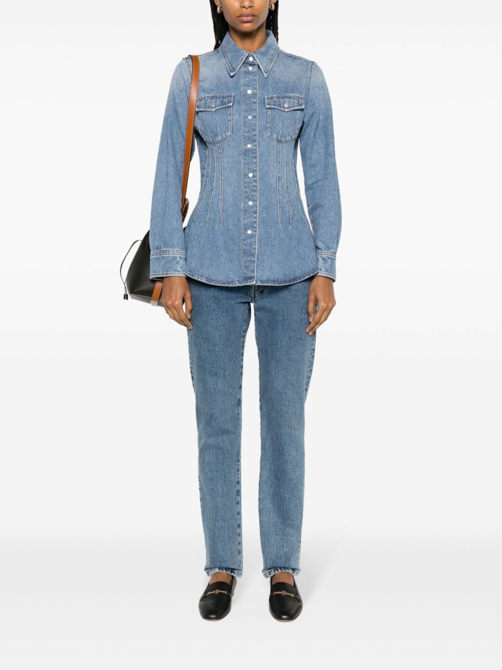 CHLOÉ Chloé Corset-Style Denim Shirt