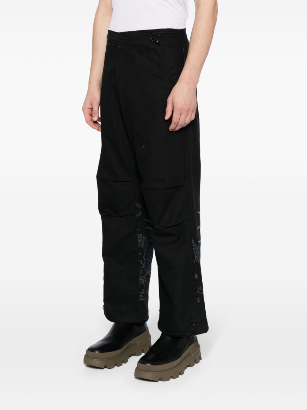 MAHARISHI Maharishi Elasticated-Waist Straight-Leg Trousers