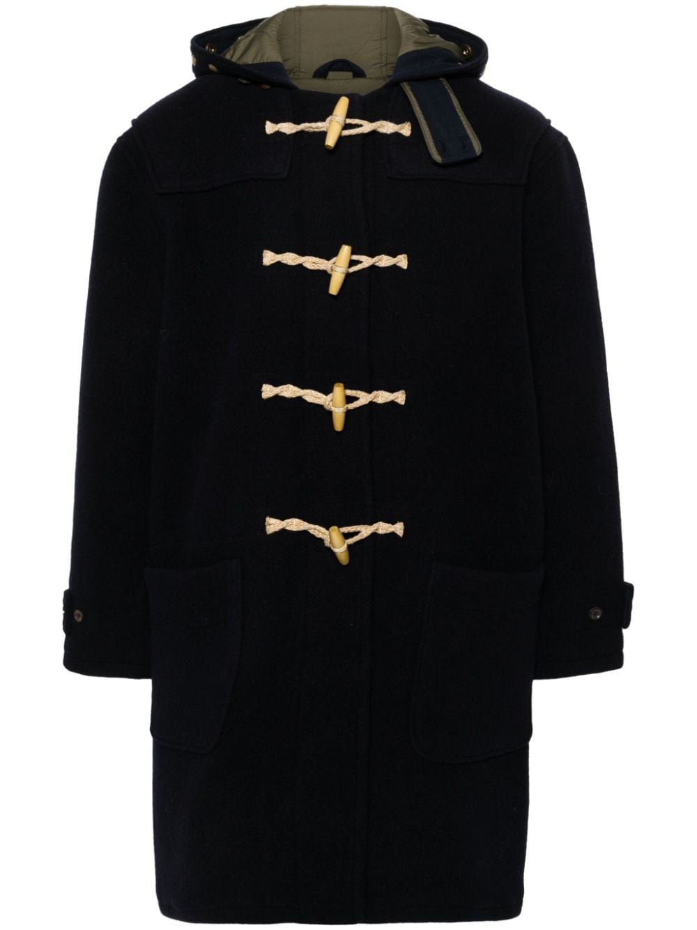 Ralph Lauren Hooded Wool Duffle Coat In Blue - 48% Off | Editorialist