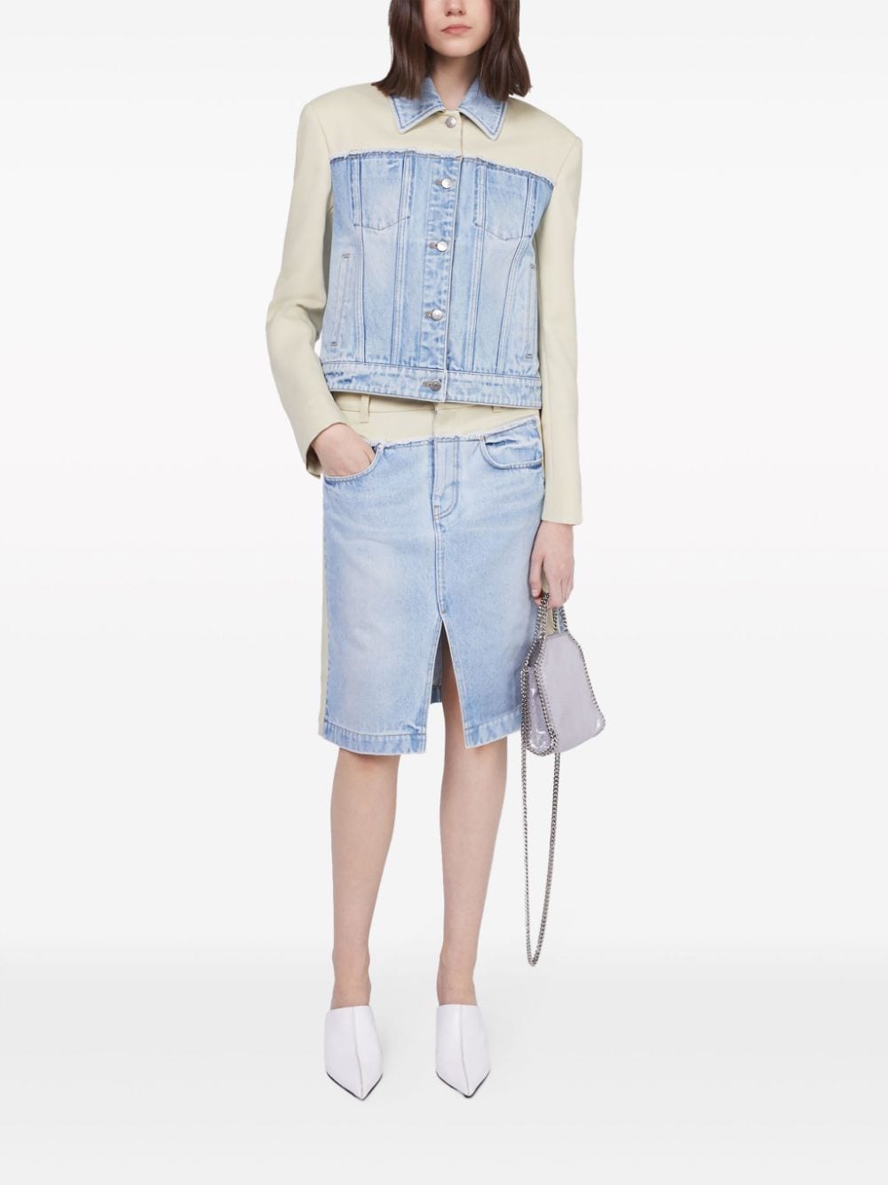 STELLA MCCARTNEY Stella McCartney Two-Tone Panelled Denim Jacket