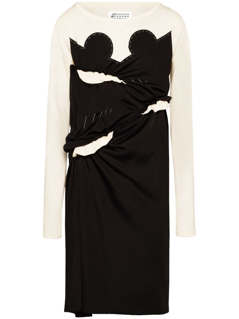 MAISON MARGIELA Maison Margiela Spliced Jersey Midi Dress