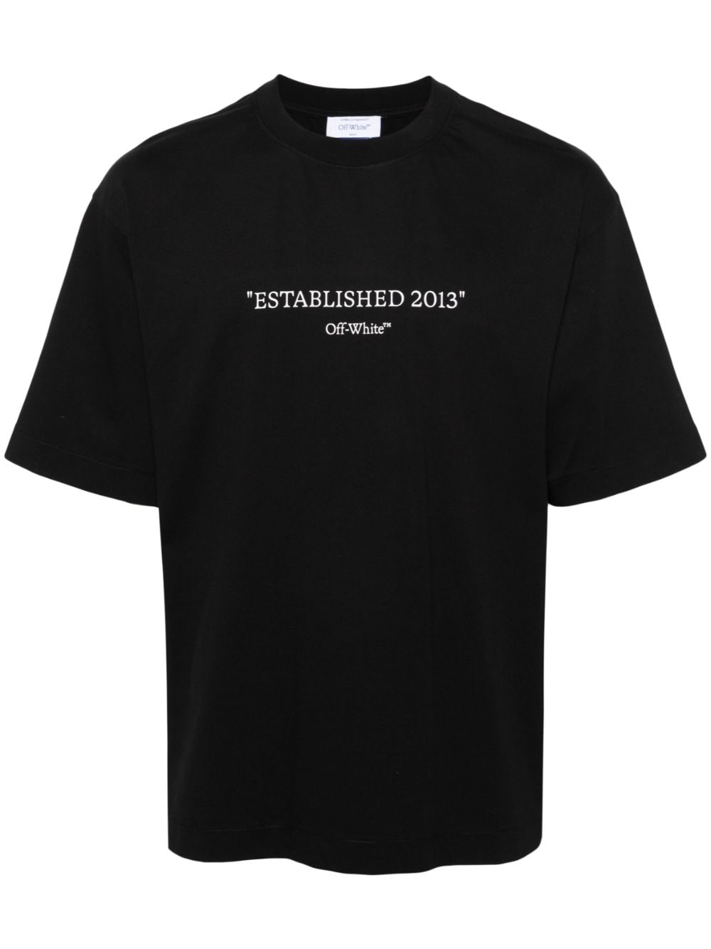 Off-White Established 2013 Cotton T-Shirt In Black - 64% Off