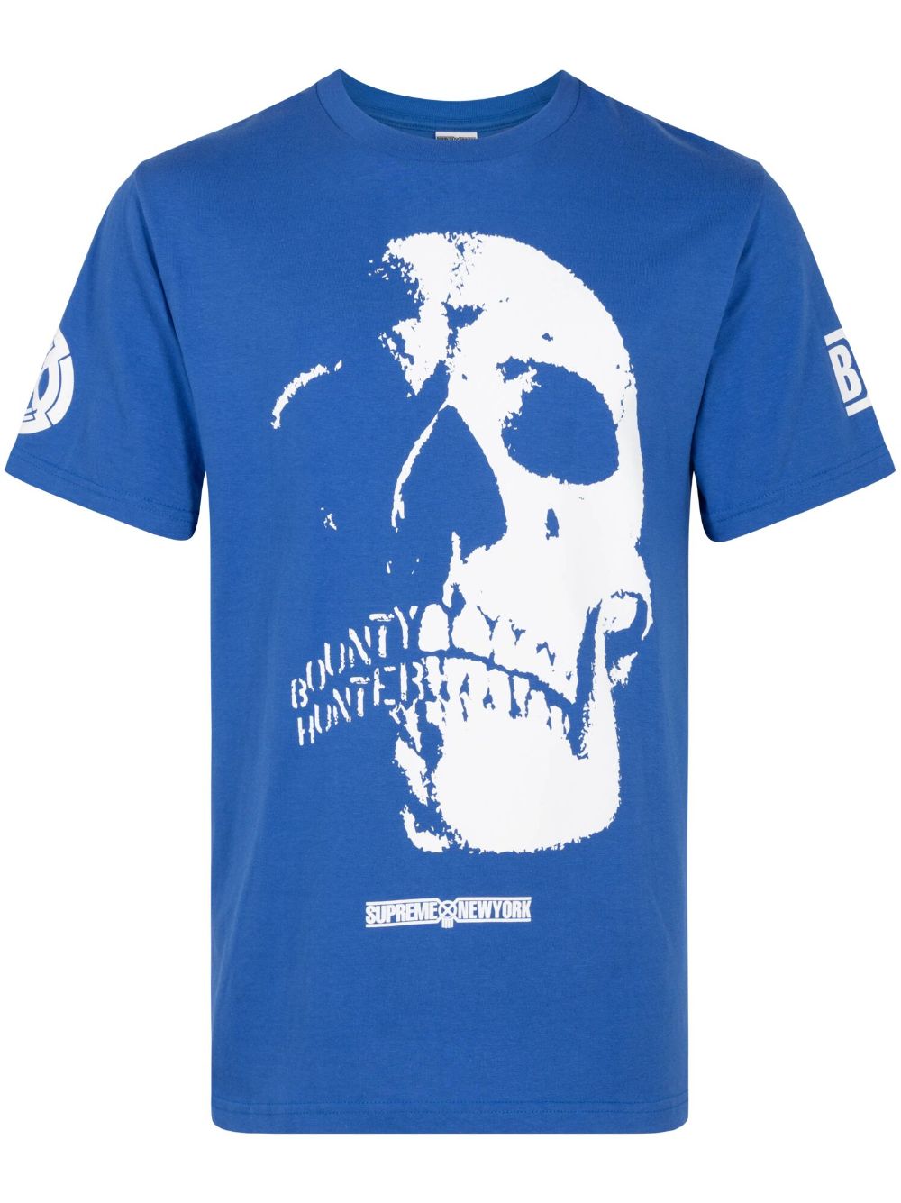 Supreme X Bounty Hunter Skulls Graphic T-Shirt - Blue | Editorialist