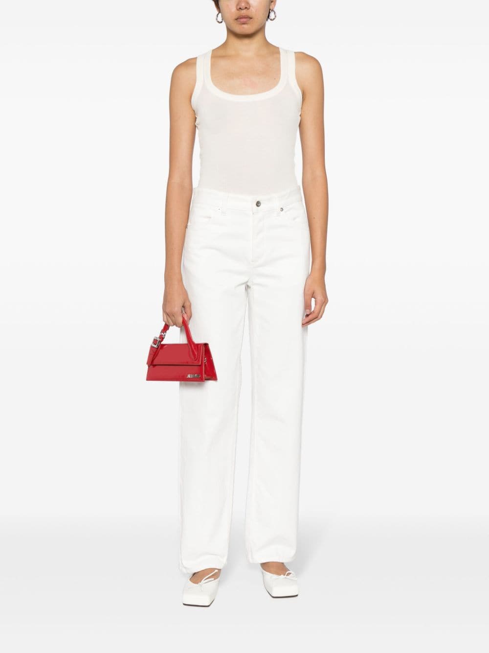 JACQUEMUS Gros Grain Cotton Tank Top