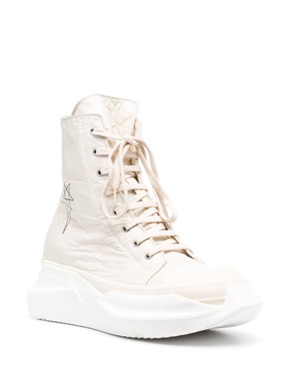 Rick Owens Abstract Lace-Up Sneakers In White - 59% Off | Editorialist
