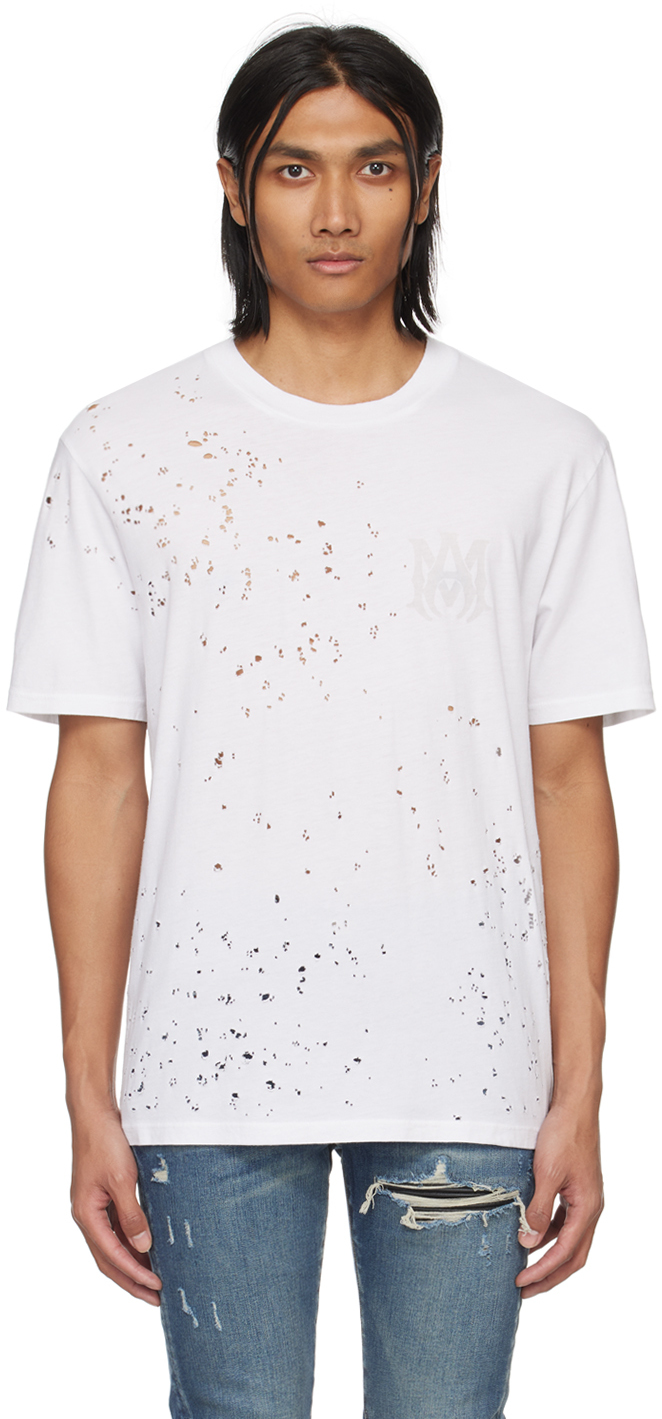 Amiri Shotgun T-Shirt In White - 63% Off | Editorialist