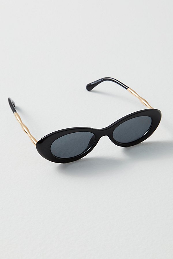 Free People Ella Slim Oval Sunglasses - Antique | Editorialist display picture 1