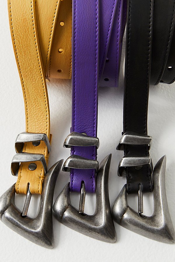 Free People Billie Leather Belt NWT NWT Free People‎ Billie Leather Belt in Honey main image 4