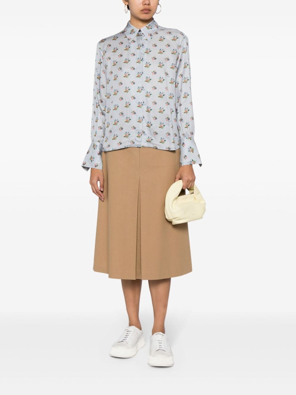 MAISON KITSUNÉ Maison Kitsuné Floral-Print Twill Shirt
