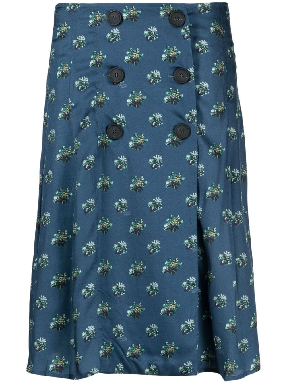 MAISON KITSUNÉ Maison Kitsuné Floral-Print Wrap Skirt
