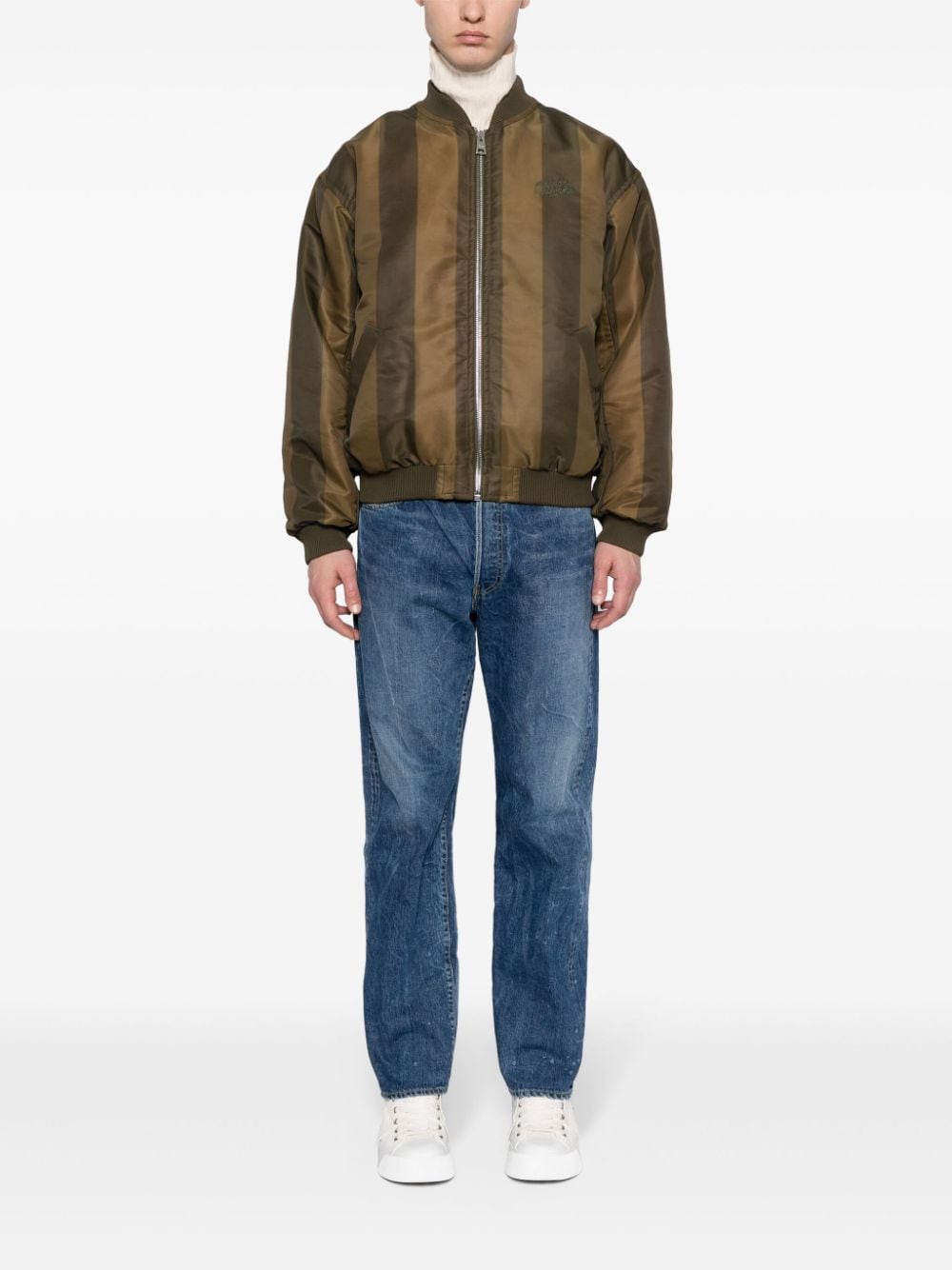 MAISON KITSUNÉ Maison Kitsuné Striped Bomber Jacket