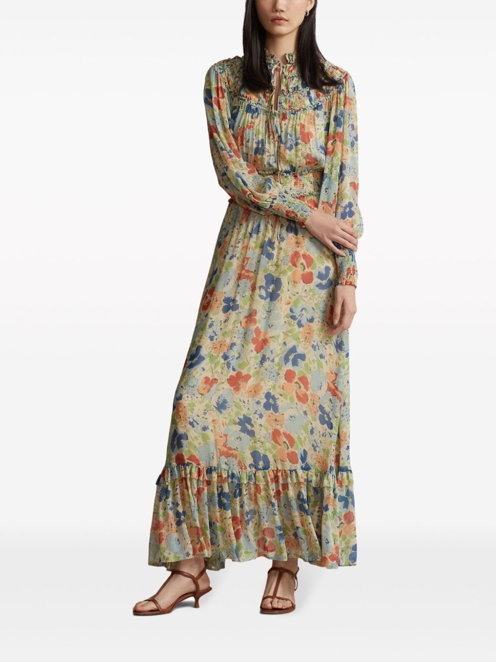 POLO RALPH LAUREN Floral-Print Georgette Maxi Dress