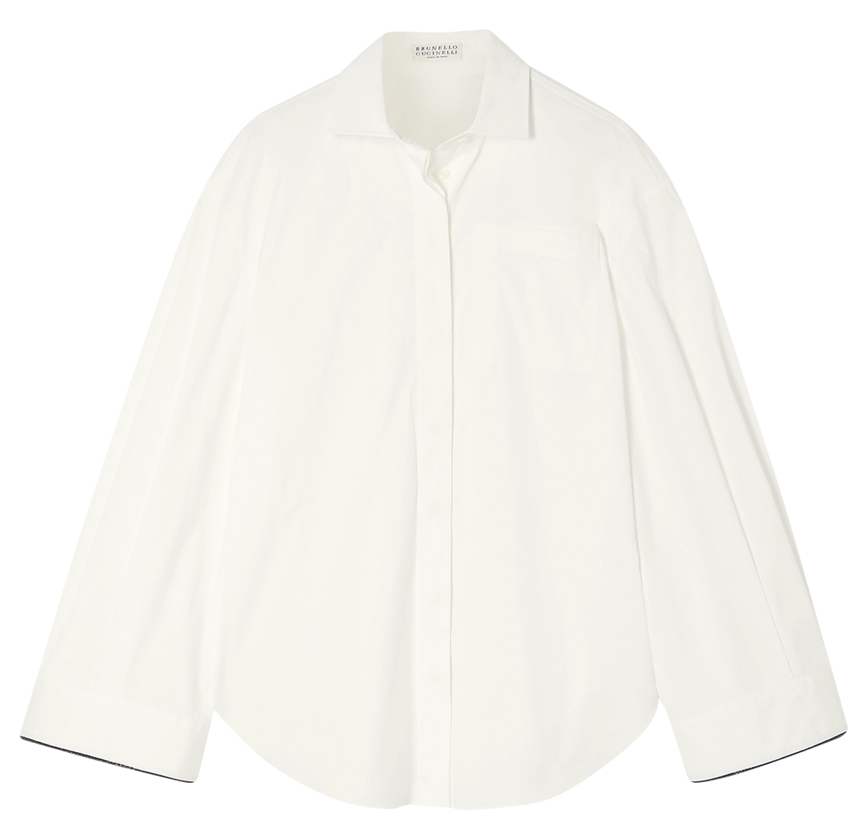 BRUNELLO CUCINELLI Brunello Cucinelli Oversized Cotton-blend Poplin Shirt
