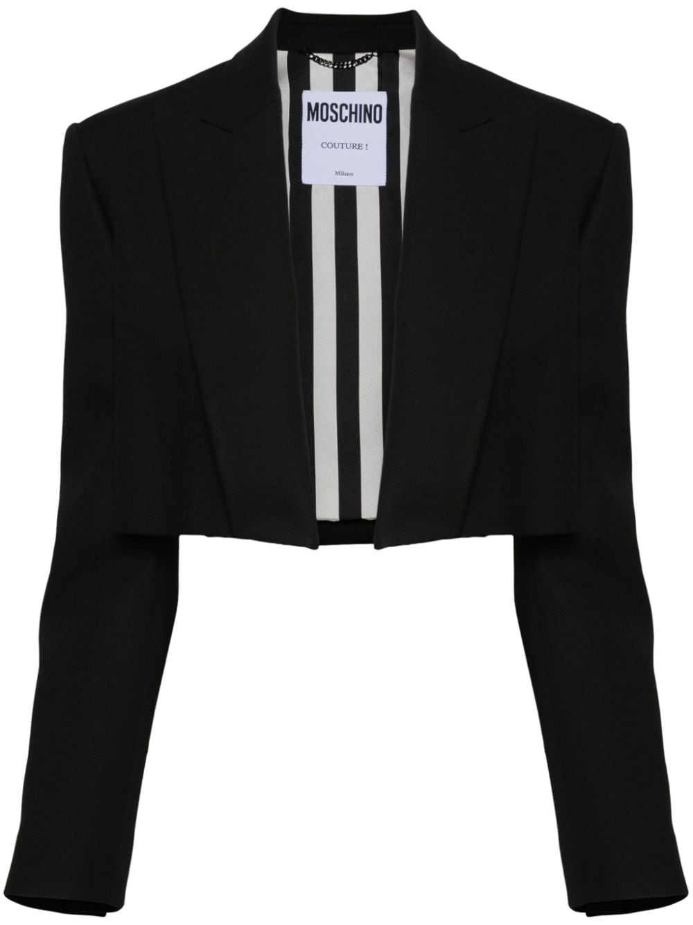 MOSCHINO Moschino Open-Front Cropped Blazer