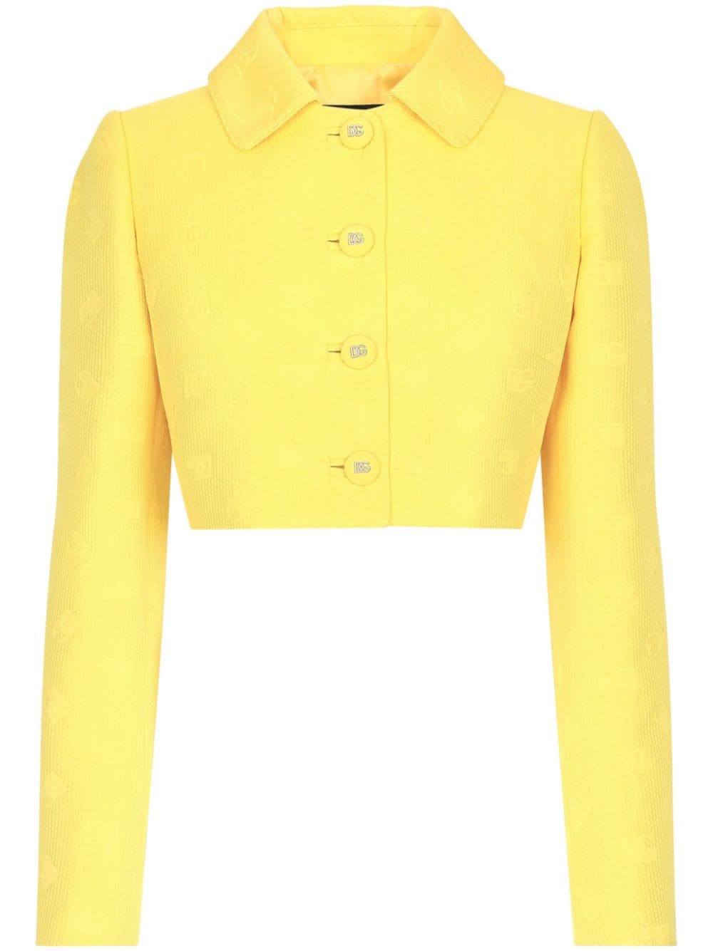 DOLCE & GABBANA Dolce & Gabbana Monogram Jacquard Cropped Jacket