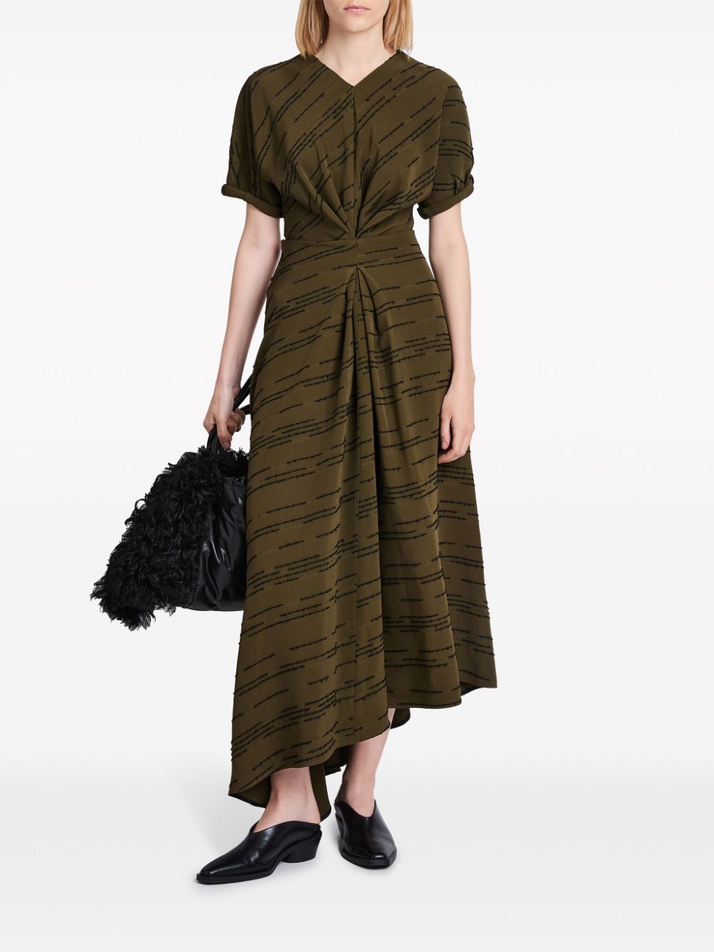 PROENZA SCHOULER Proenza Schouler Vivienne Striped Asymmetric Dress