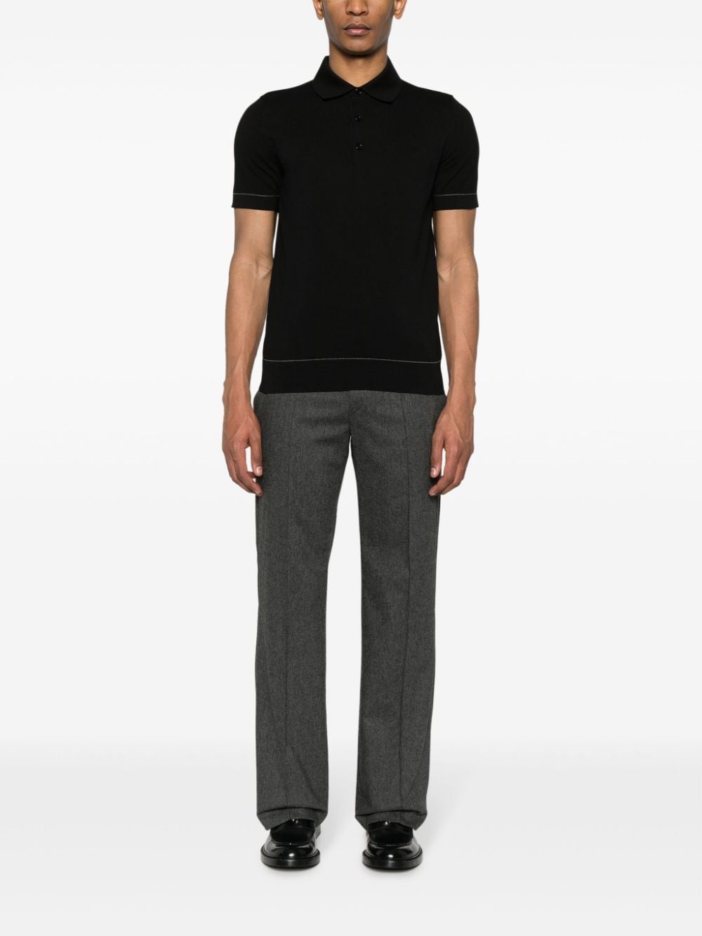 BRIONI piqué cotton polo shirt