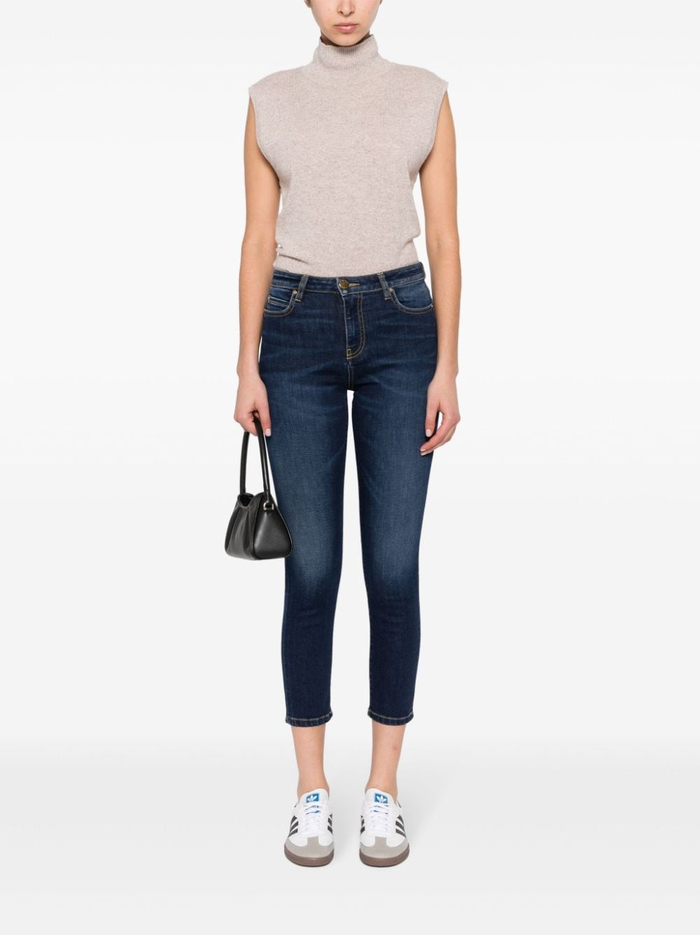 PINKO PINKO Love Birds Appliqué Denim Jeans
