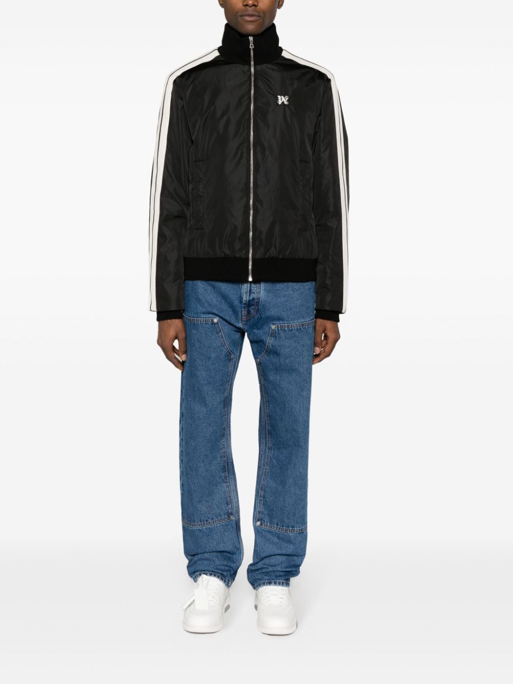 PALM ANGELS Palm Angels Monogram-Embroidered Padded Bomber Jacket