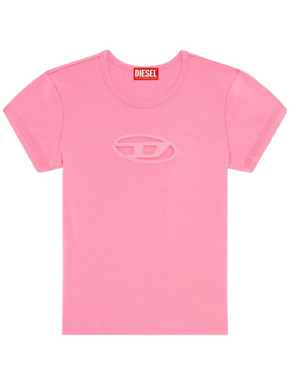 Diesel T-Angie Cut-Out Logo T-Shirt - Pink | Editorialist