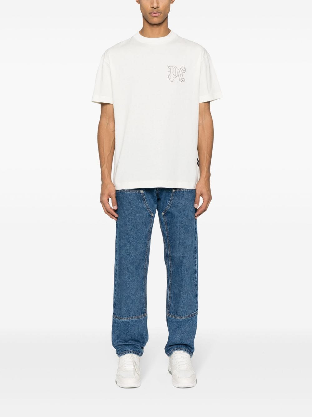 PALM ANGELS Palm Angels Logo-Embossed Straight-Leg Jeans