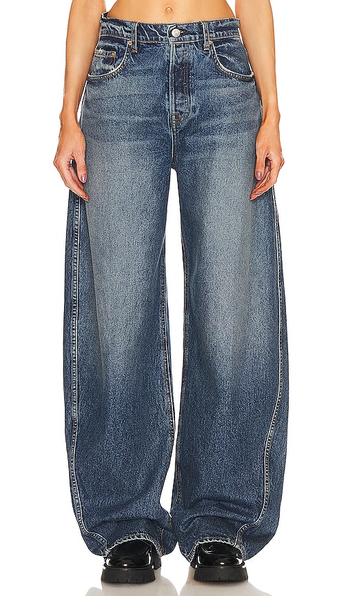 MIU MIU Miu Miu Denim Crop Top with Button Closure