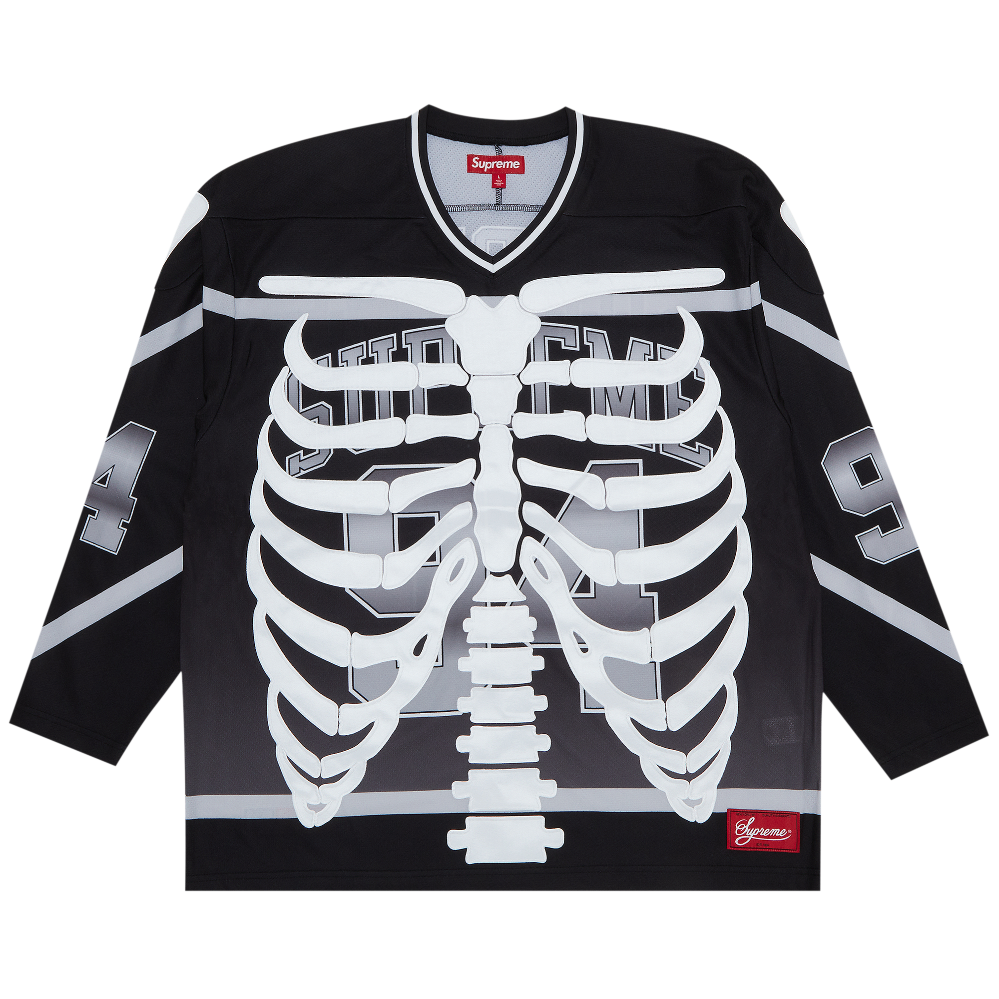 Supreme Bones Hockey Jersey - Black | Editorialist