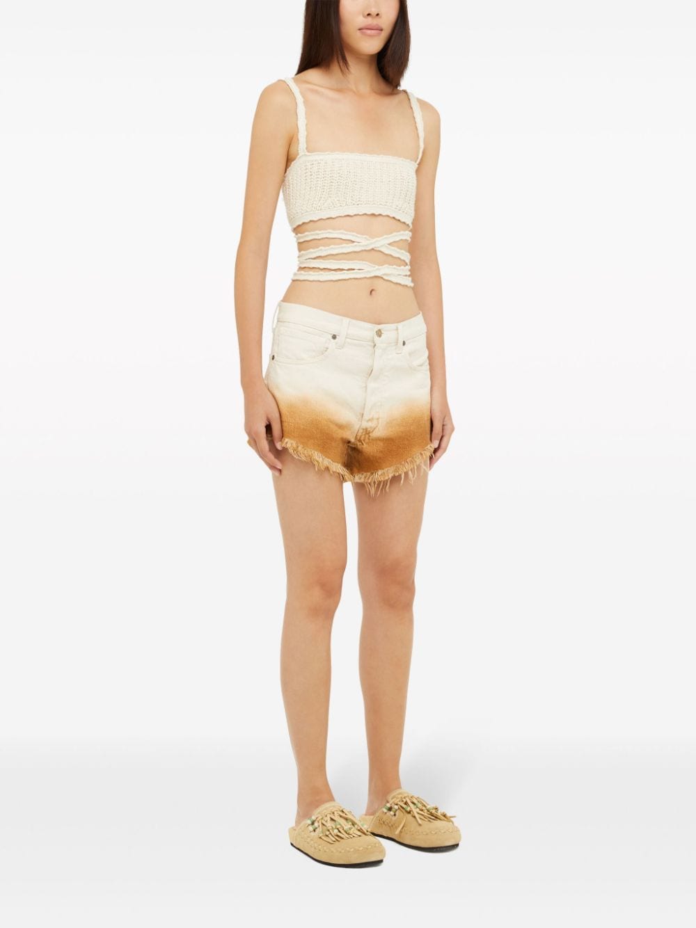 ALANUI Alanui Gradient Denim Shorts