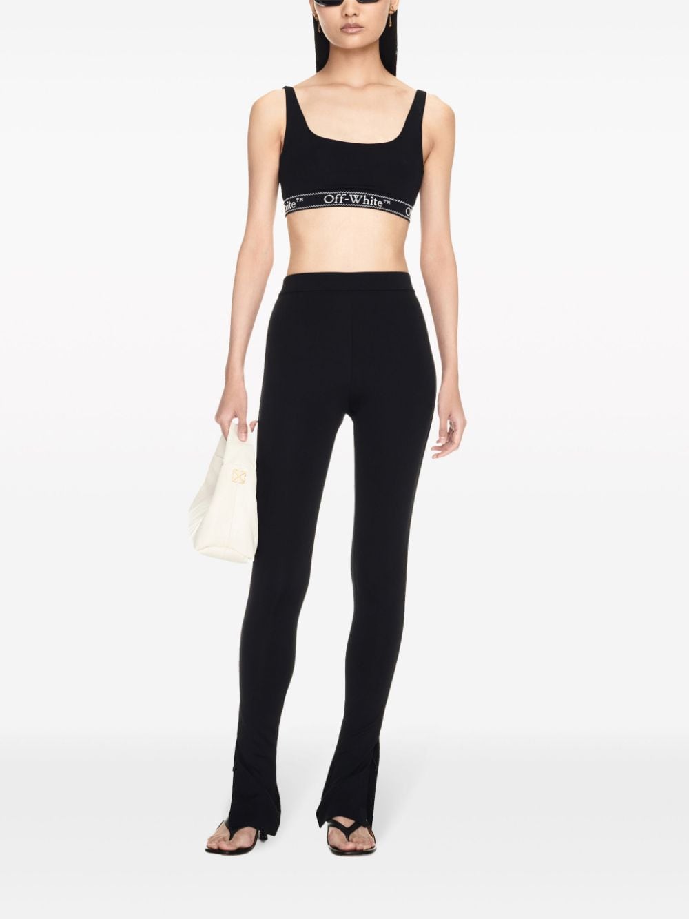 OFF-WHITE logo-tape high-waist leggings