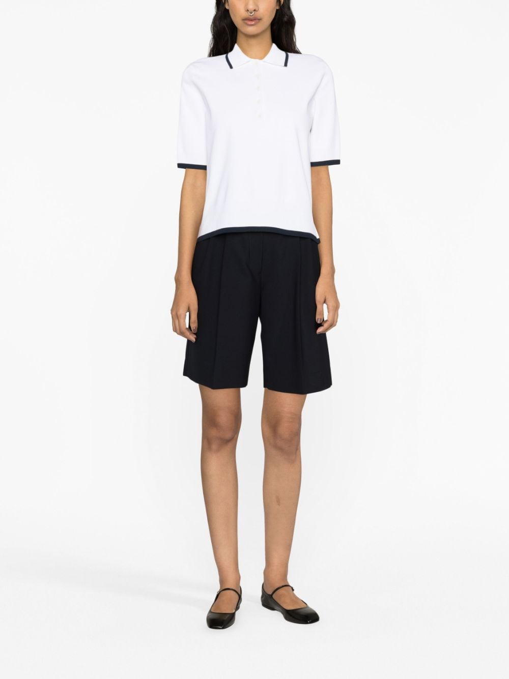 THOM BROWNE Thom Browne Rib-Stitch Boxy Polo