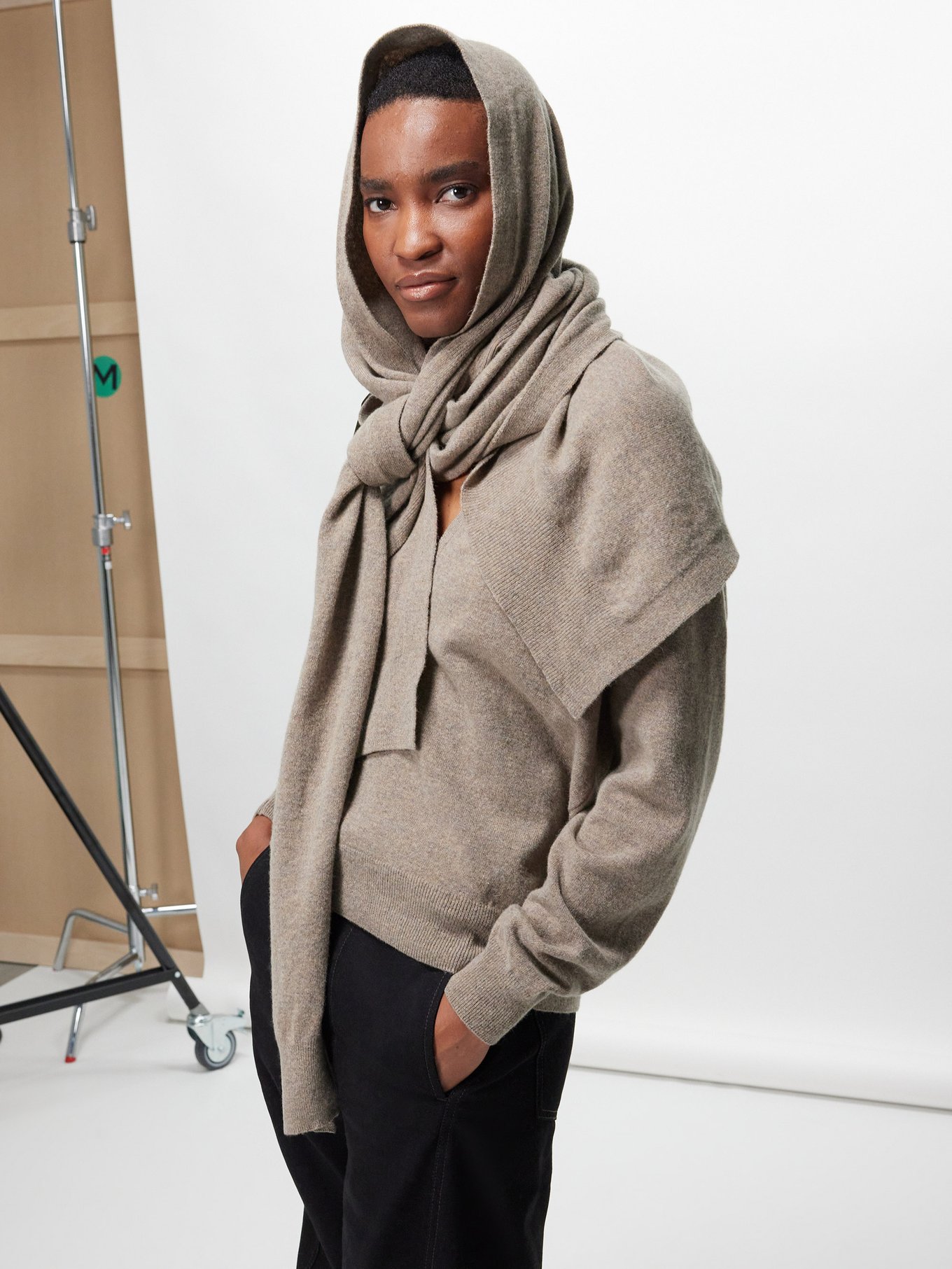 Buy LEMAIRE Wrap Mélange Wool-blend Scarf - Beige At 29% Off