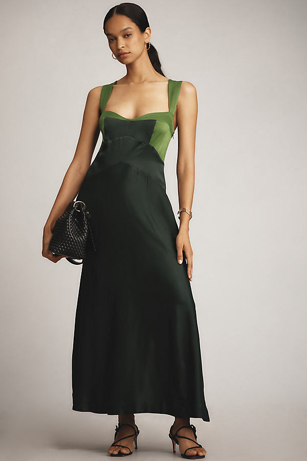 knee length dresses for ladies Jocelyn Satin Strapless Ruched Midi Dress – Sugarlips main image 0