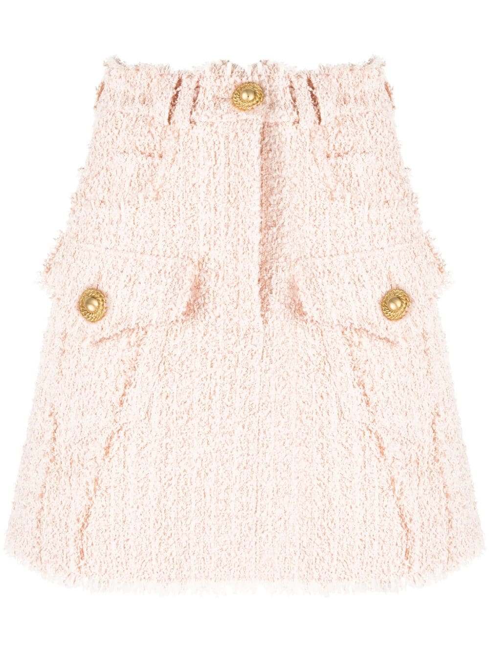 BALMAIN Balmain Frayed Tweed Miniskirt