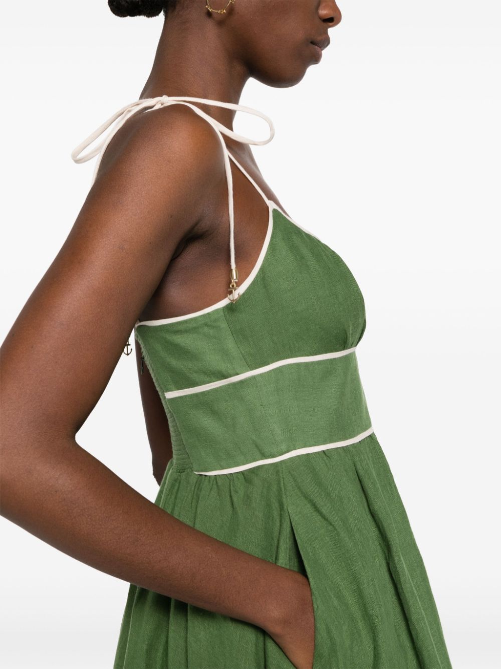 Zimmermann Alight Picnic Midi Dress In Green - 55% Off | Editorialist