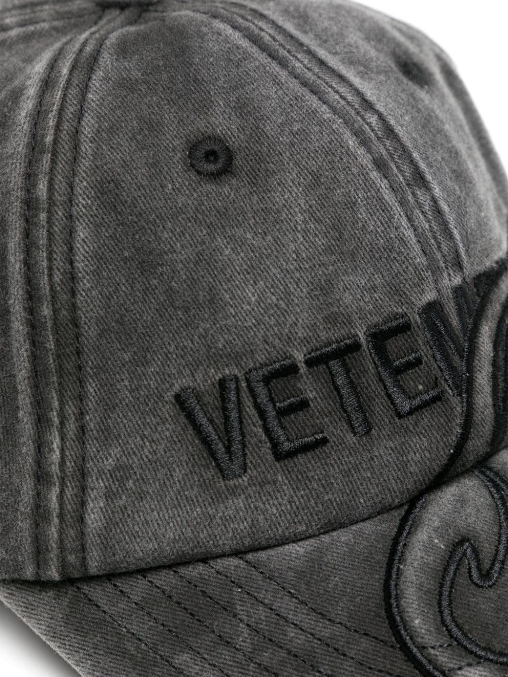 Vetements Flame-Logo Baseball Cap - Grey | Editorialist Vetements Flame-Logo Baseball Cap - Grey | Editorialist