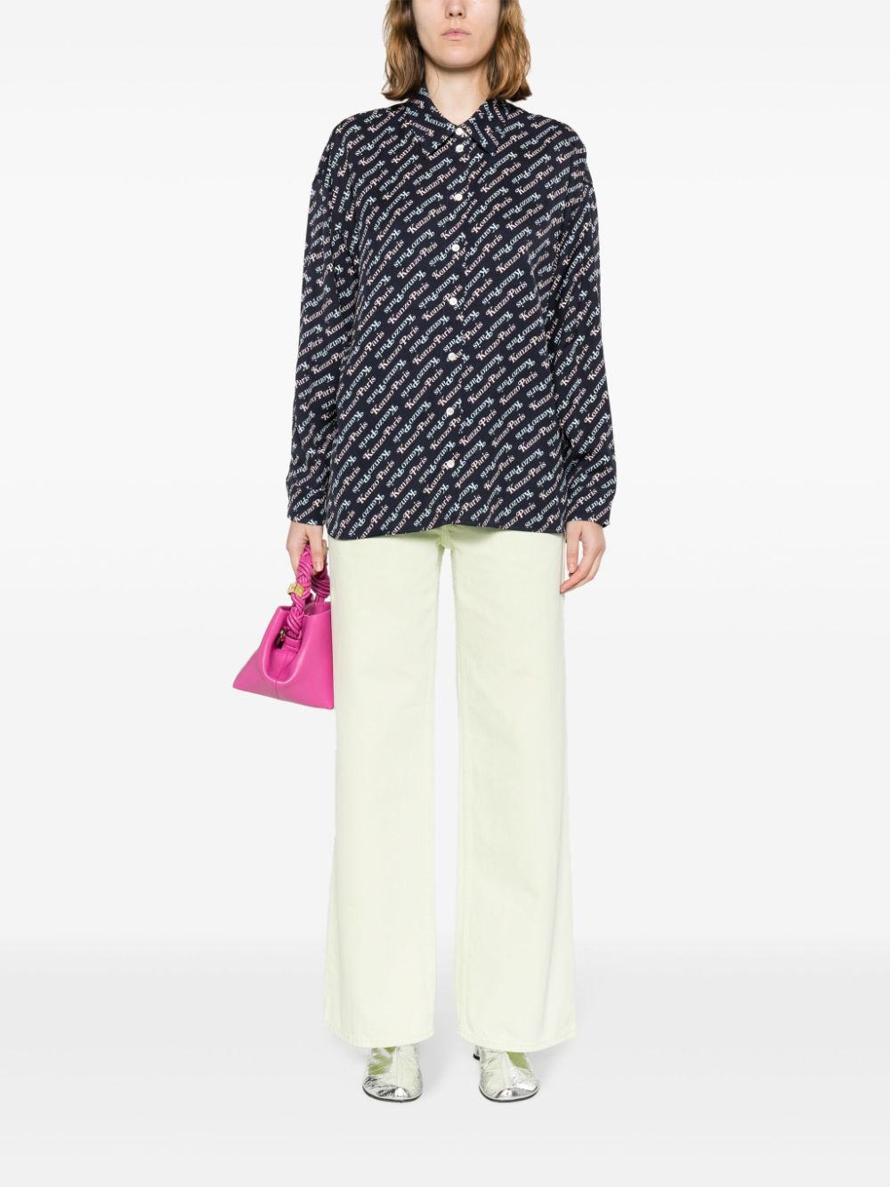 KENZO Kenzo Verdy Monogram-Print Shirt
